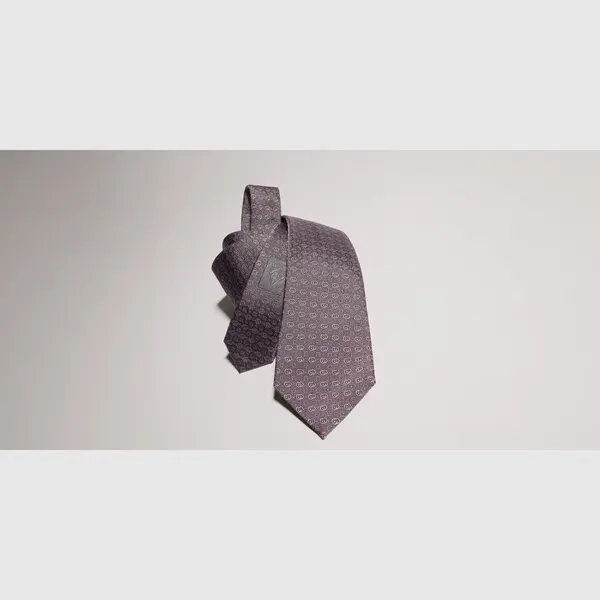 Gucci Interlocking G Silk Jacquard Neck Tie