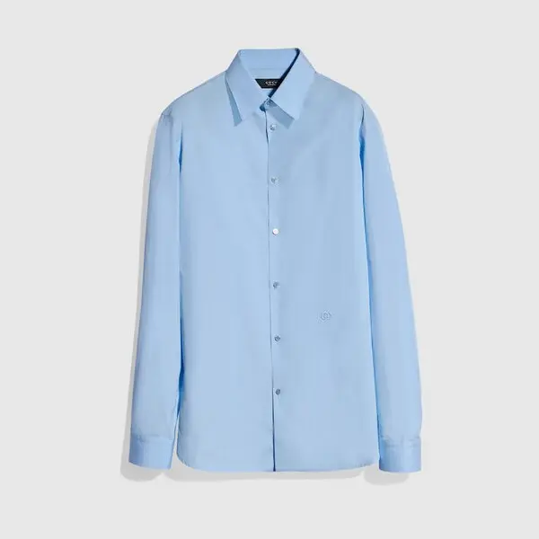Gucci Piece Dyed Cotton Poplin Shirt