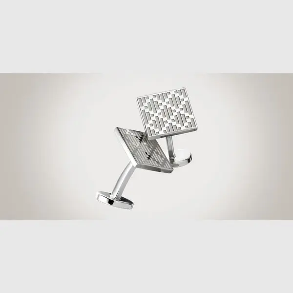 Gucci Sterling Silver Diamante Motif Cufflinks