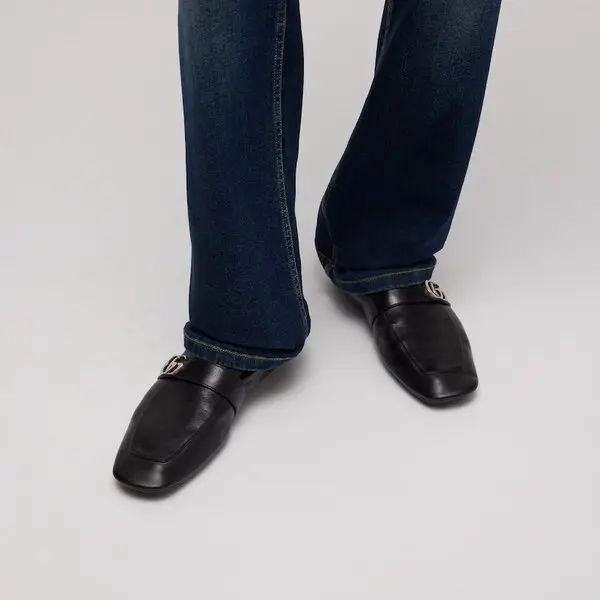 Gucci Double G Leather Driver Loafers