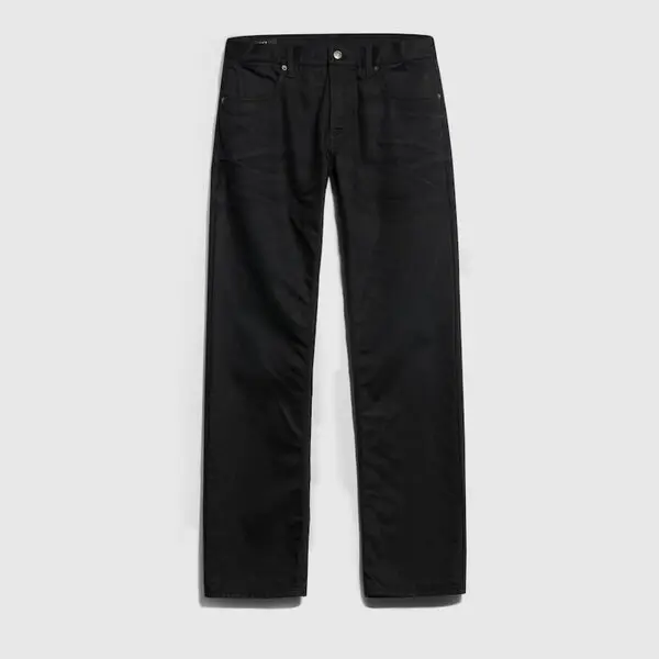 Gucci Cotton Denim Pants With Embroidery