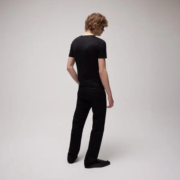 Gucci Cotton Denim Pants With Embroidery