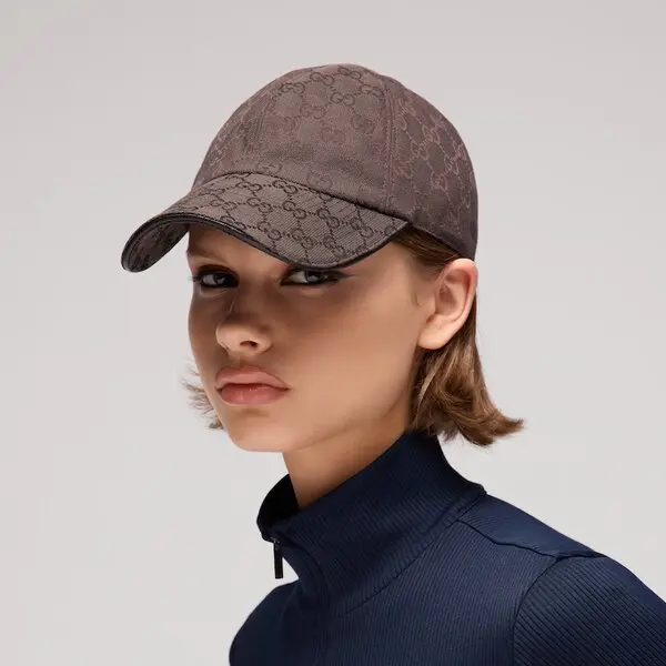 Gucci Gg Cotton Canvas Baseball Hat - Brown