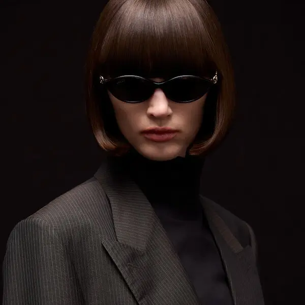Gucci Oval Frame Sunglasses - Beige