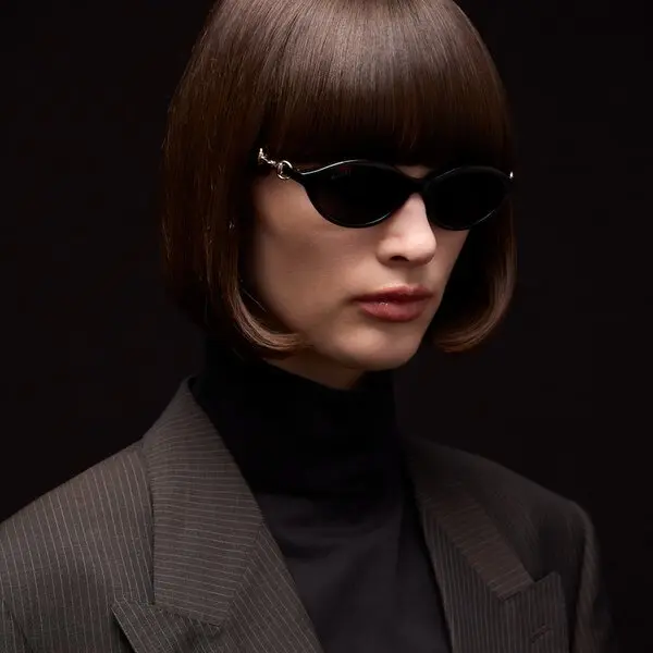 Gucci Oval Frame Sunglasses - Beige