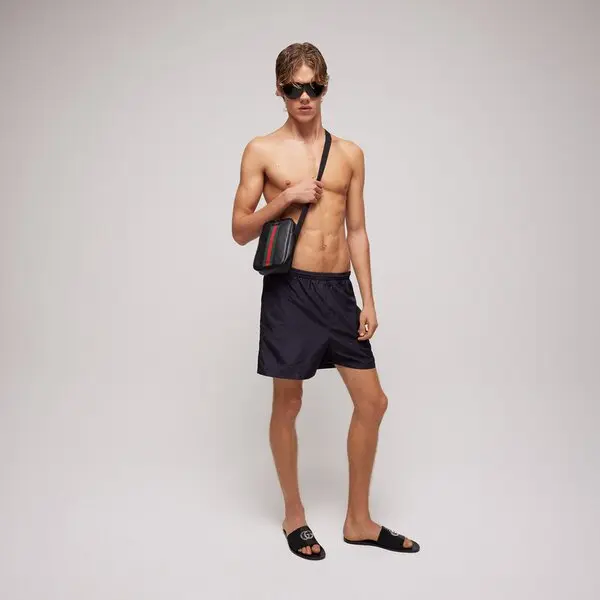 Gucci Printed Polyester Poplin Swim Shorts