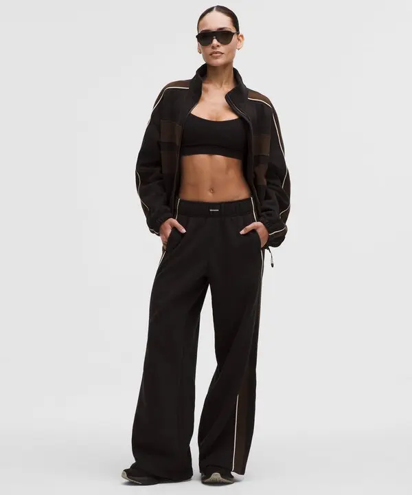Lululemon Steady State Oversized Track Pant - Black/walnut Crunch/light Ivory