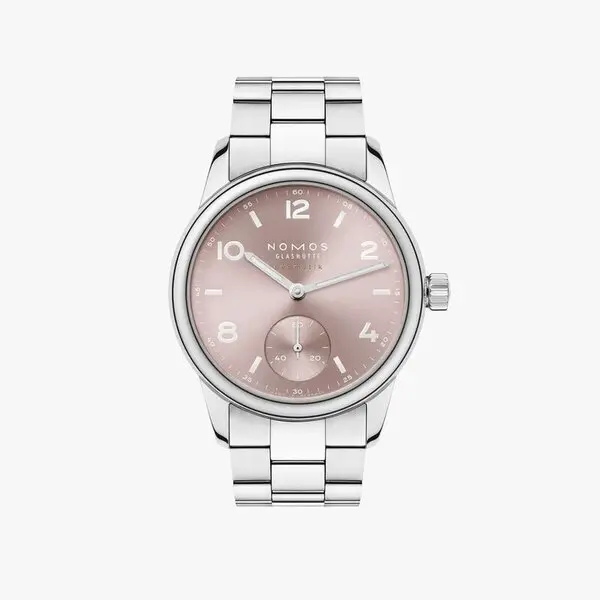 NOMOS GLASHUTTE Club Sport Neomatik Rosé Pink Dial Watch, 34mm,|756 - Stainless Steel