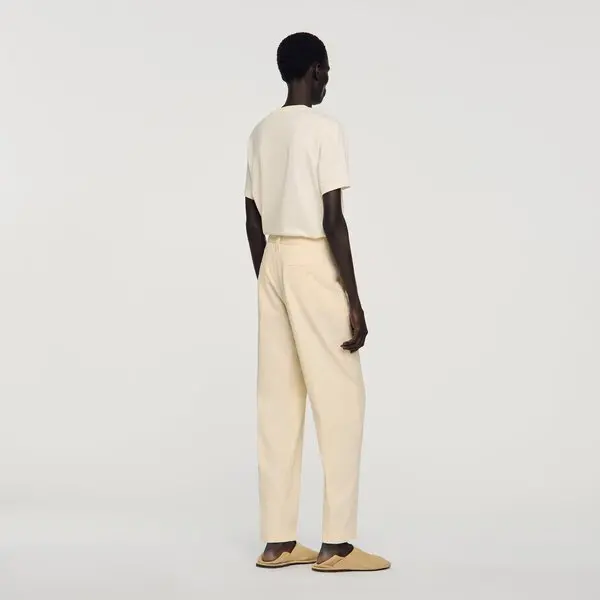 Sandro Wide-leg Cotton Trousers