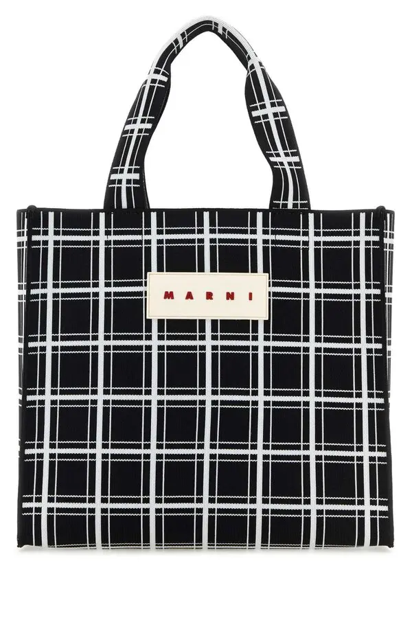 Marni Embroidered Jacquard Shopping Bag - Multicolor