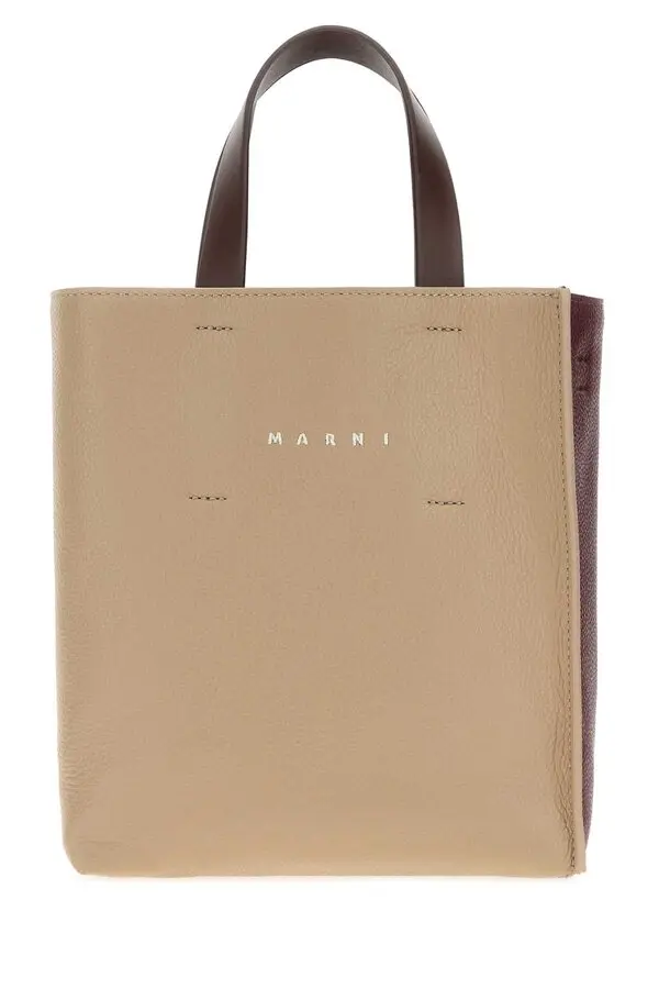 Marni Two-tone Leather Mini Museo Handbag