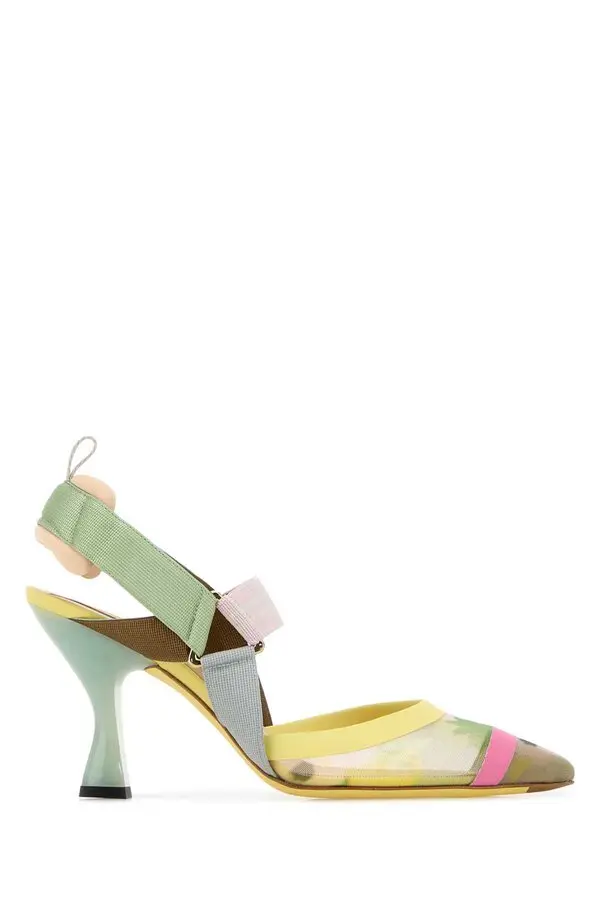 Fendi Mesh Colibri Pumps - Multicolor
