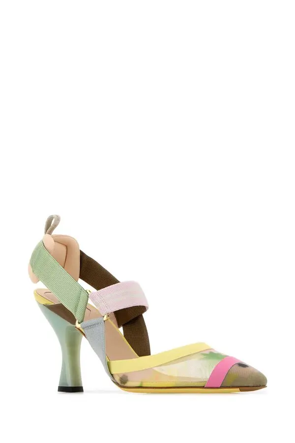 Fendi Mesh Colibri Pumps - Multicolor