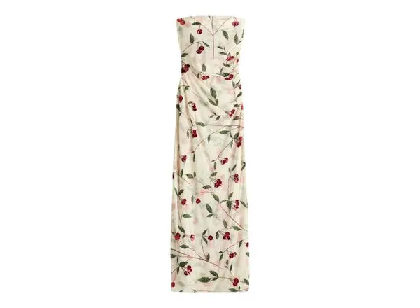 H&m Stella Mccartney X Cherry Print Mesh Tube Dress
