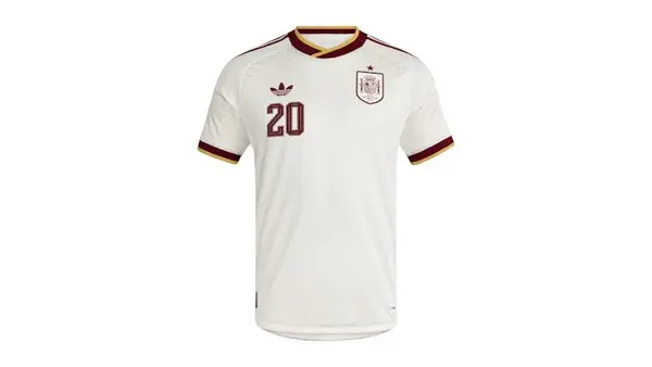 Adidas Spain 26 Away Authentic Pedri Jersey - Off White