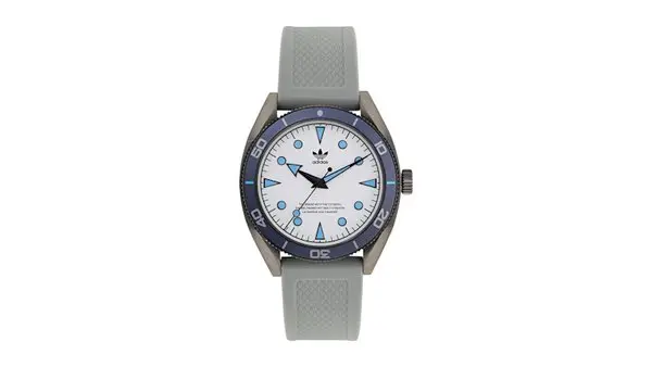 Adidas Originals Watch With Silver Dial And Strap - Silicone