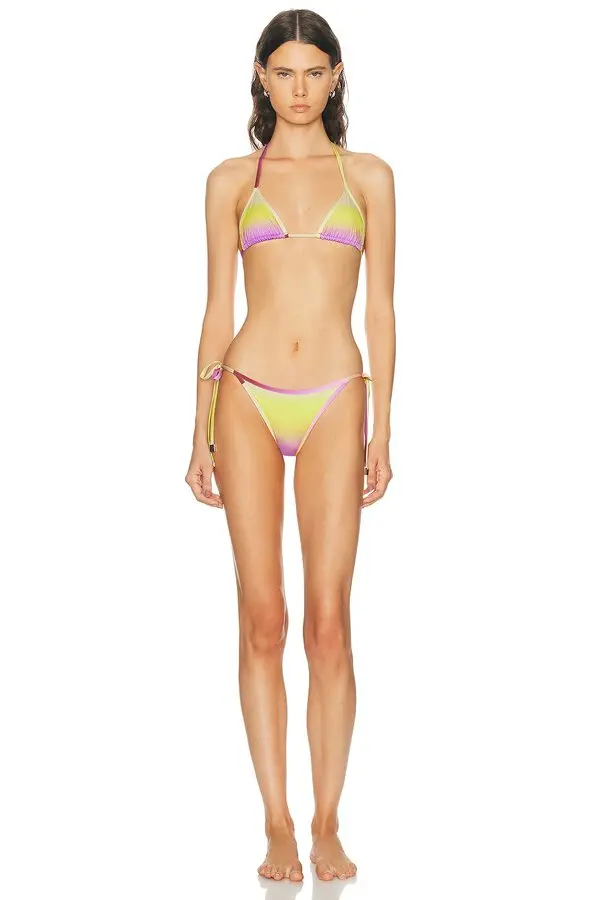 Attico Triangle Bikini Set - Multicolor