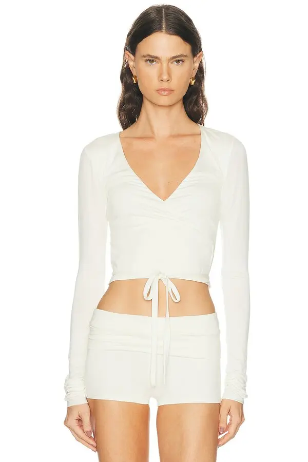 Eterne Wrap Top - Ivory