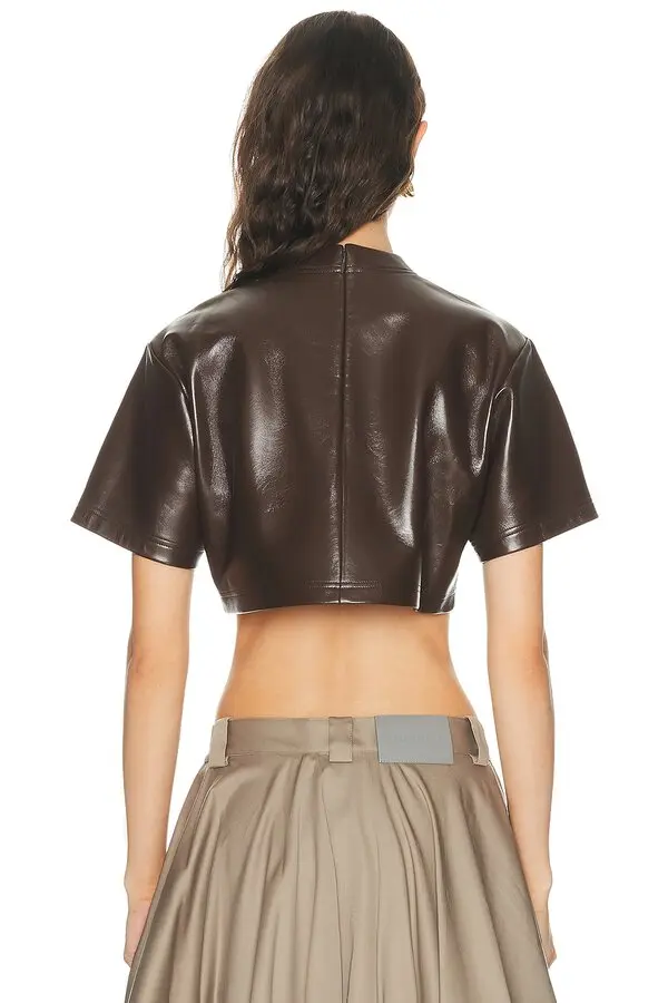 Balenciaga Cropped Leather Shirt