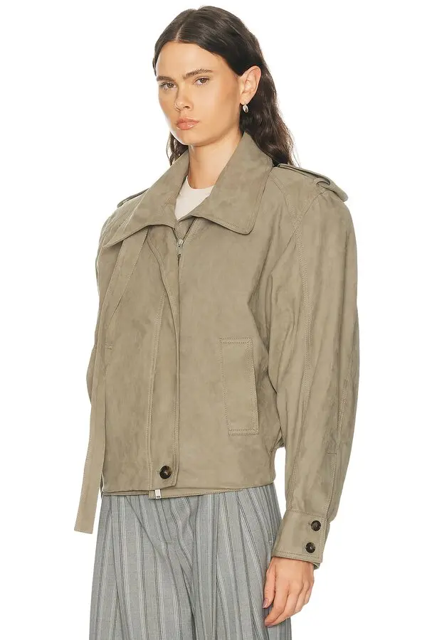 Stella McCartney Faux Suede Double Layer Jacket