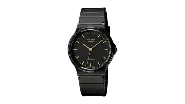 Casio Classic Analog Watch With Black Dial - Rubber