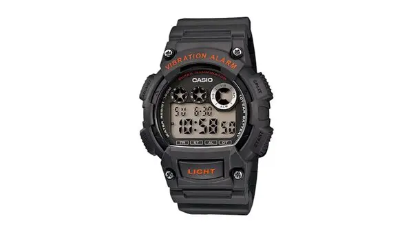 Casio Digital Sport Watch With Vibration Alarm And Super Illuminator - Rubber