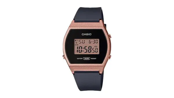 Casio Digital Watch With Rose Gold Dial - Rubber