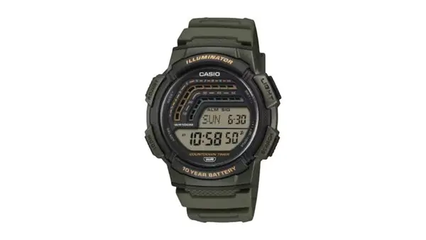 Casio Digital Sport Watch With Green Band - Resin