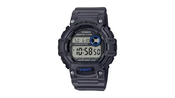 Casio Digital Sport Watch With Gray Dial And Strap