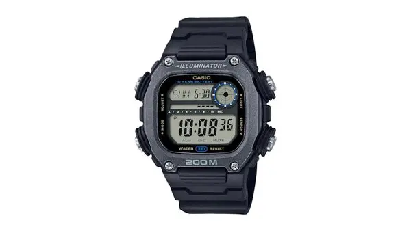 Casio Digital Sport Watch With Black Dial - Rubber