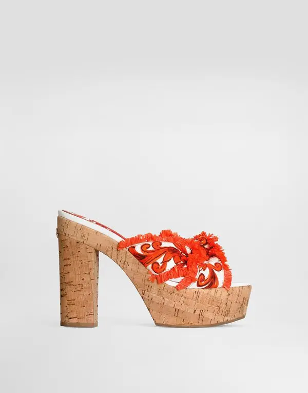 Dolce & Gabbana Majolica-print Brocade Clog Sandals