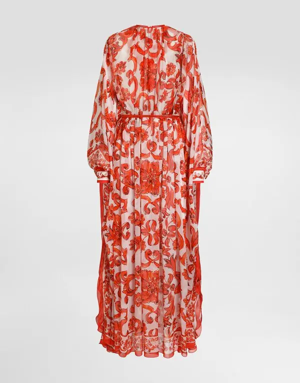 Dolce & Gabbana Majolica-print Kaftan Dress