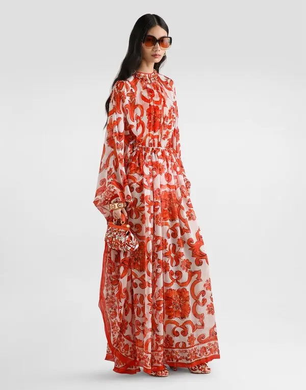 Dolce & Gabbana Majolica-print Kaftan Dress