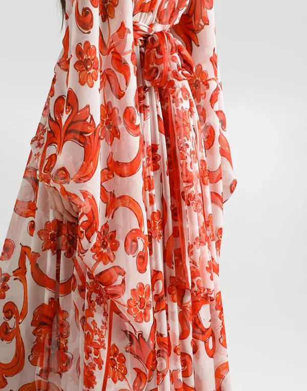 Dolce & Gabbana Majolica-print Kaftan Dress