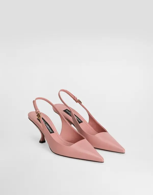Dolce & Gabbana Lollo Polished Calfskin Slingback