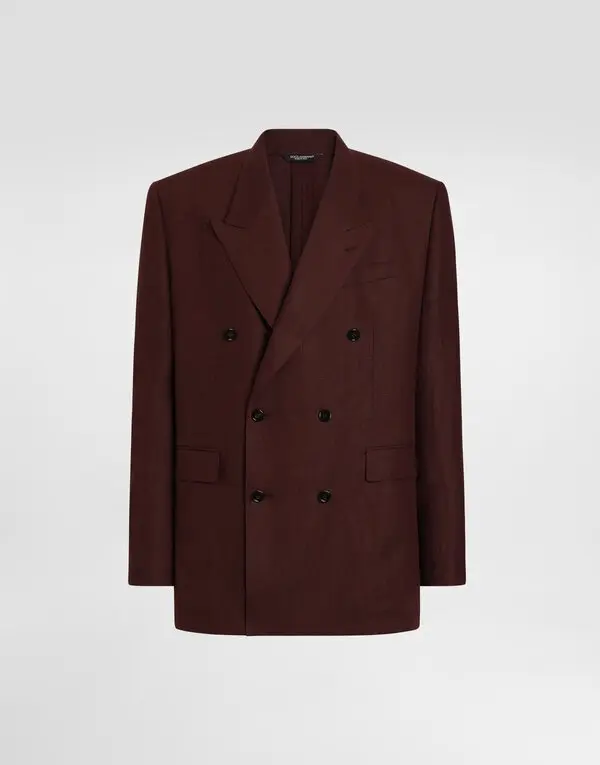 Dolce & Gabbana Double-breasted Linen Canvas Jacket