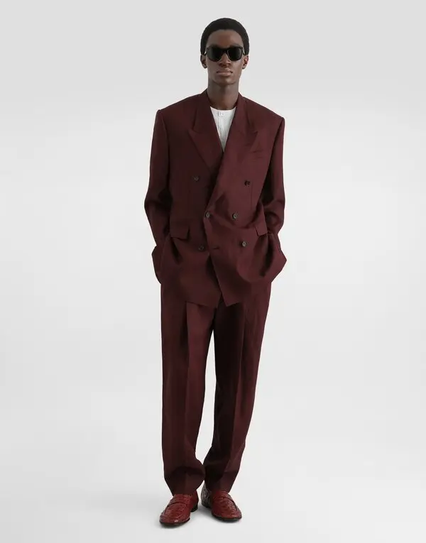 Dolce & Gabbana Double-breasted Linen Canvas Jacket