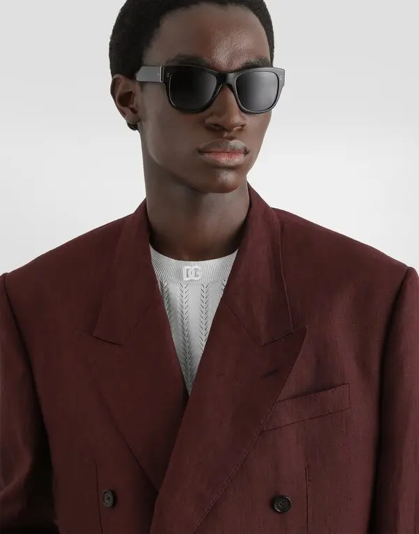Dolce & Gabbana Double-breasted Linen Canvas Jacket