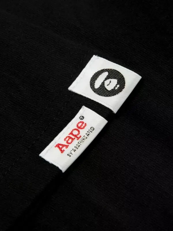 AAPE BY *A BATHING APE Logo-print Camouflage-detail T-shirt - Black
