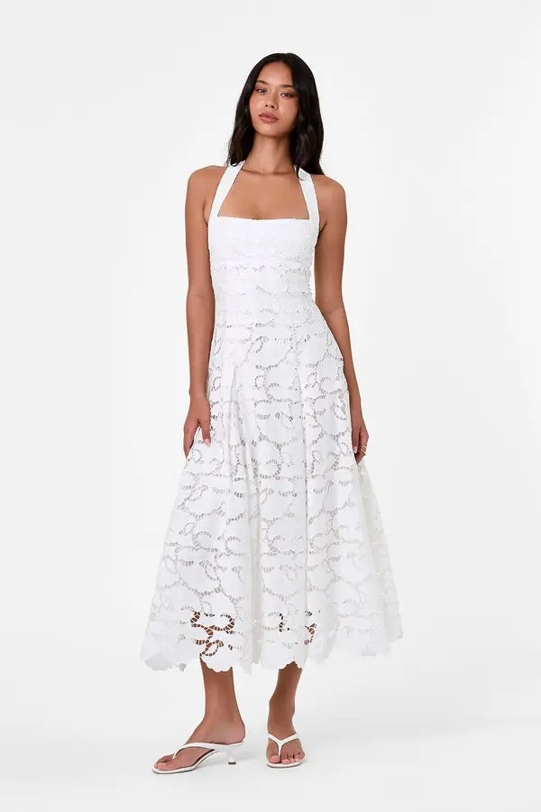 NICHOLAS Elisabeth Lace Midi Dress