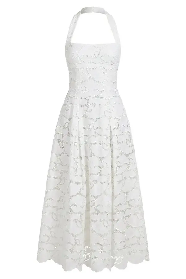 NICHOLAS Elisabeth Lace Midi Dress