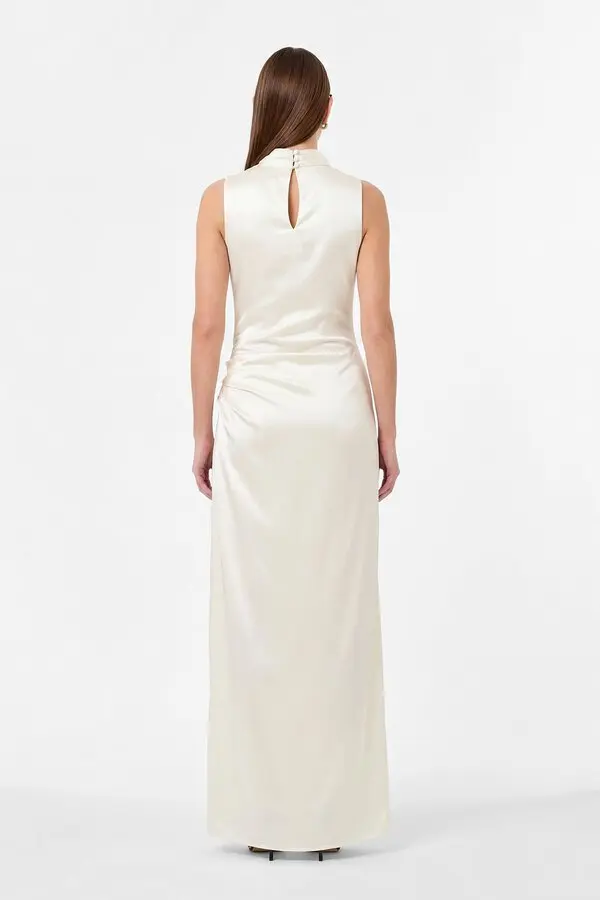 NICHOLAS Fabiana" Cowl Neck Maxi Dress - Ivory