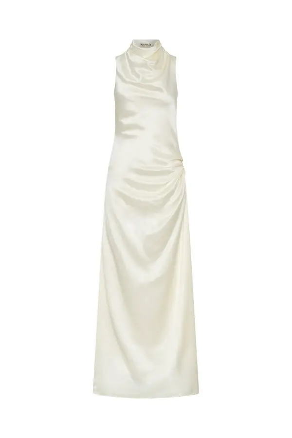 NICHOLAS Fabiana" Cowl Neck Maxi Dress - Ivory