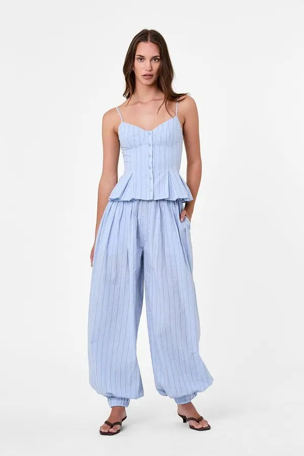 NICHOLAS Liselle Pant - Blue Multi Stripe