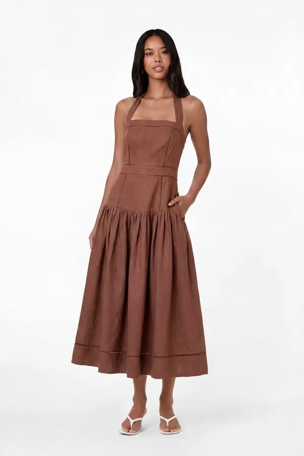 NICHOLAS Vivianne Dress - Mocha
