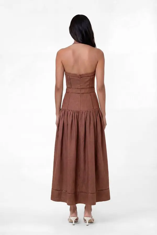 NICHOLAS Vivianne Dress - Mocha