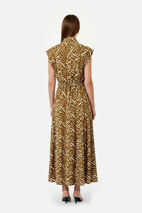 NICHOLAS Romina Zebra Print Shirt Dress - Abstract Zebra