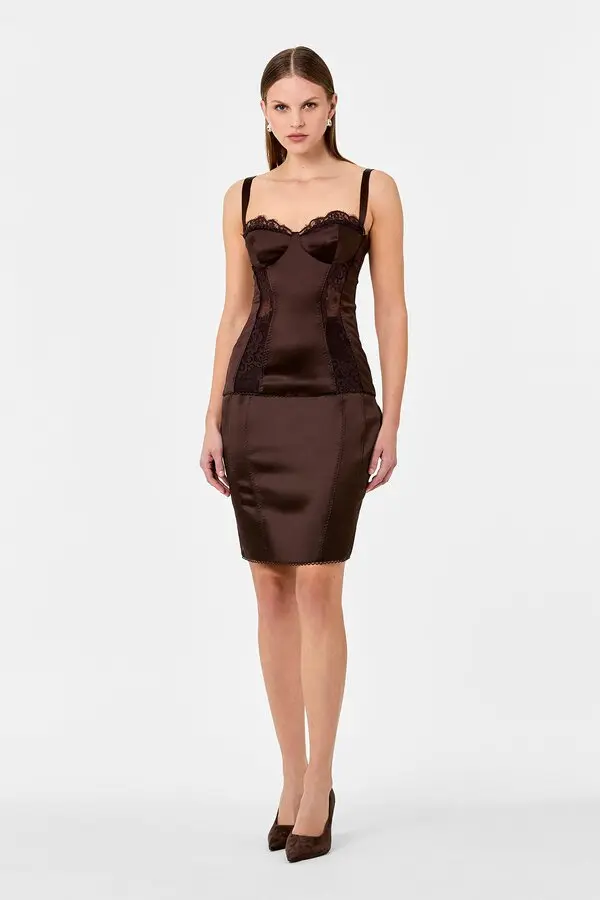 NICHOLAS Dayane Skirt - Espresso
