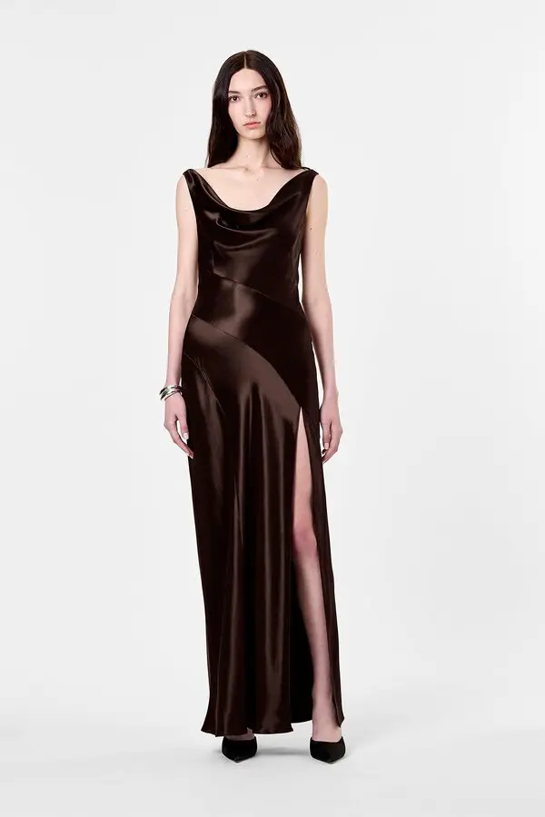 NICHOLAS Alfina Gown - Cacao