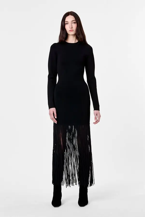 NICHOLAS Fiorella Dress With Fringe Hem
